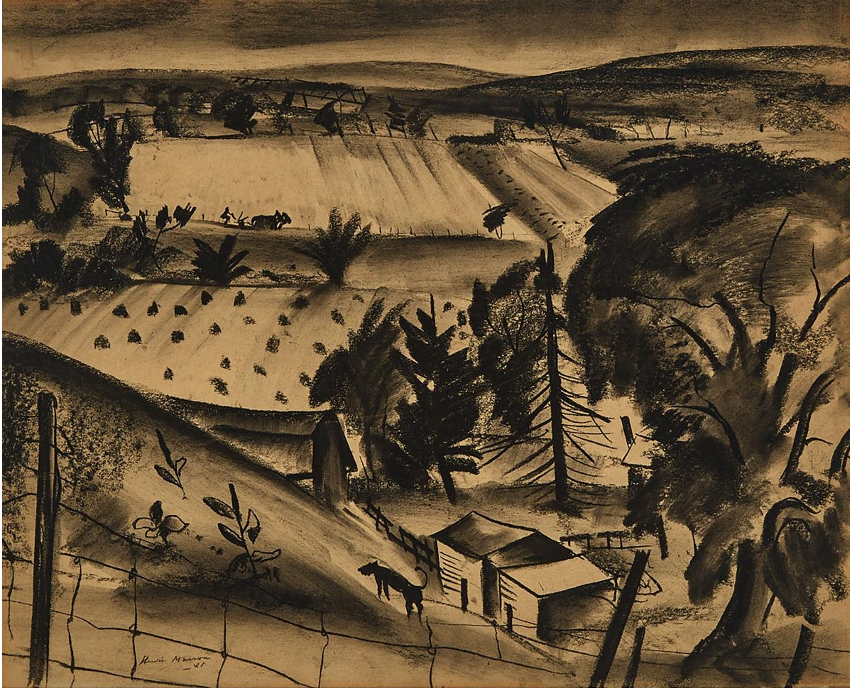Henri Masson | Farm fields, 1941 | Canadian Fine Art Online