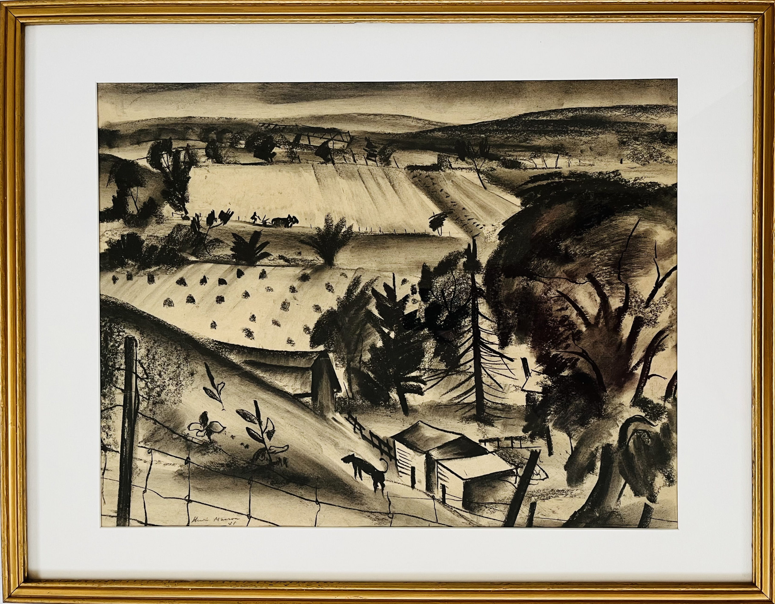 Henri Masson | Farm fields, 1941 | Canadian Fine Art Online