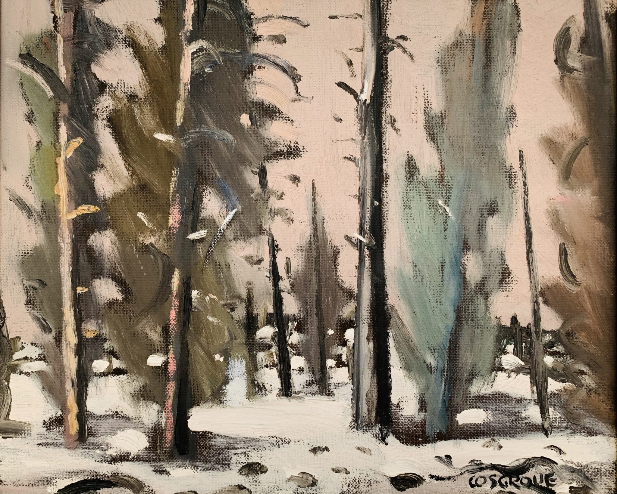 Stanley Cosgrove | Winter scene, mount Victoria, Hudson | Canadian Fine ...